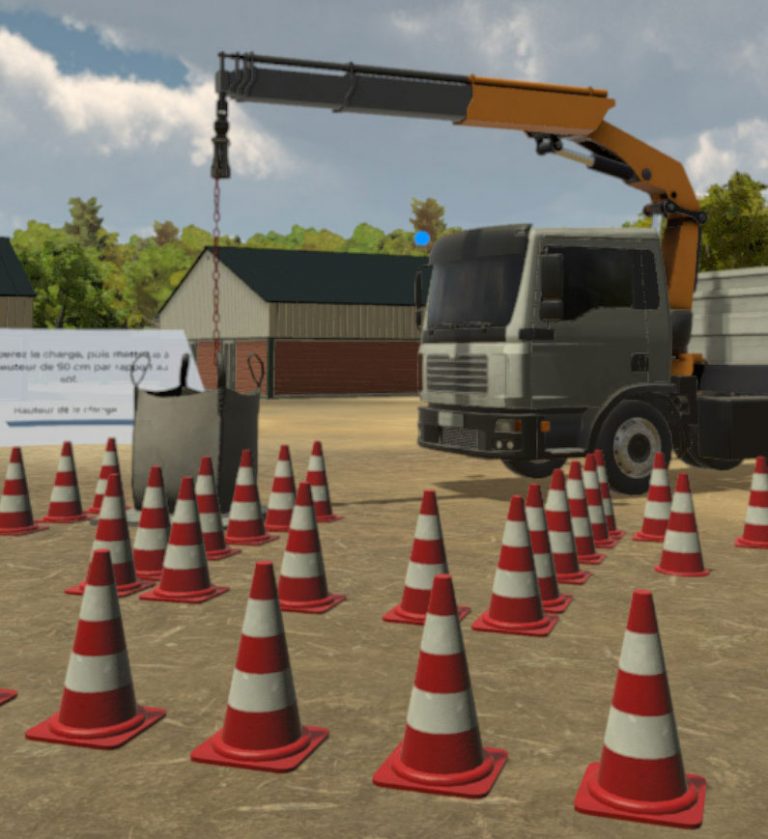 Auxiliary crane driving simulator - Audace Digital Learning